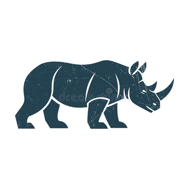 Rhino Vector Illustration Silhouette Design Stock Illustrations – 4,303 ...