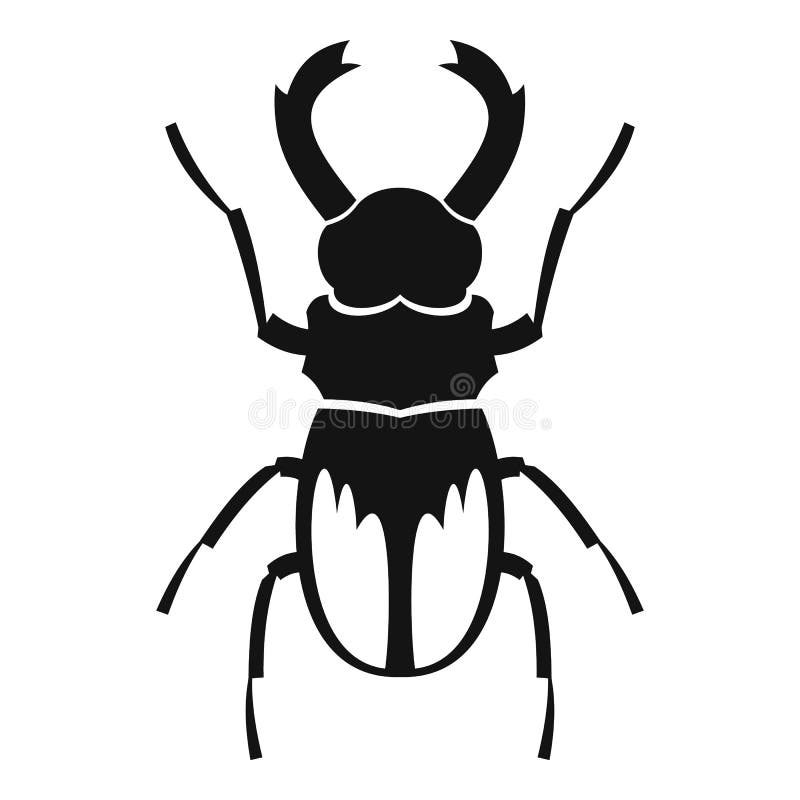 Rhinoceros Beetle Icon, Simple Style Stock Vector - Illustration of ...