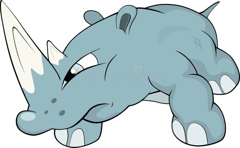 Rhinoceros .Cartoon stock vector. Illustration of cartoon - 19587569