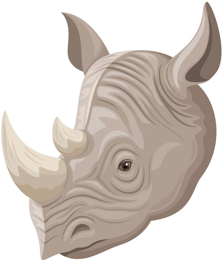 White Rhino Head Front Stock Illustrations – 31 White Rhino Head Front ...