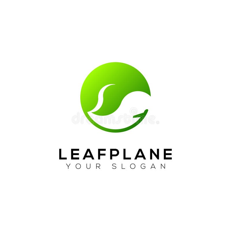The Leaf Plane Travel Logo stock vector. Illustration of garden - 274505150