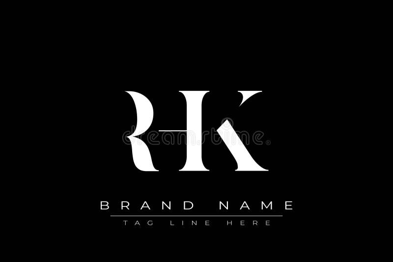 RHK Abstract Letter Logo Design Stock Vector - Illustration of vector ...