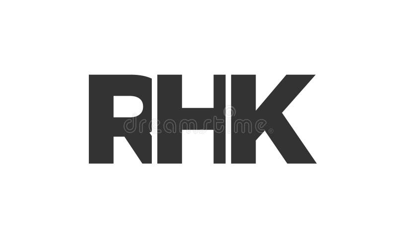 RHK Logo Design Template with Strong and Modern Bold Text. Initial ...