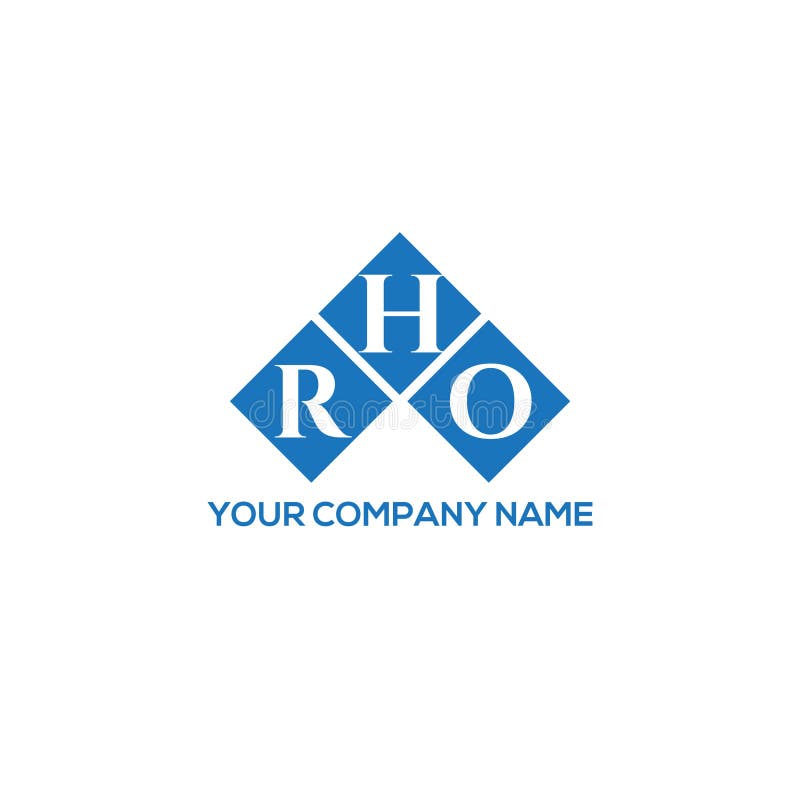 RHO Letter Logo Design on WHITE Background. RHO Creative Initials ...