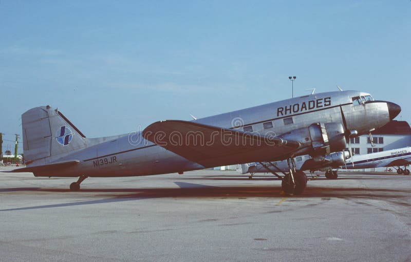 Rhoades Aviation Douglas C-47A N139JR CN20559 . Stock Image - Image of ...