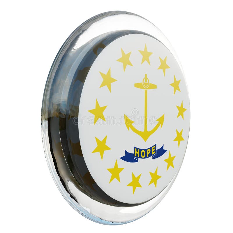 Rhode Island 3D flag stock illustration. Illustration of inland - 255014395