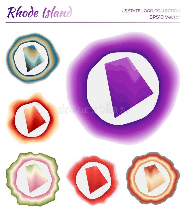 Rhode Island Logo Collection. Stock Vector - Illustration of national ...