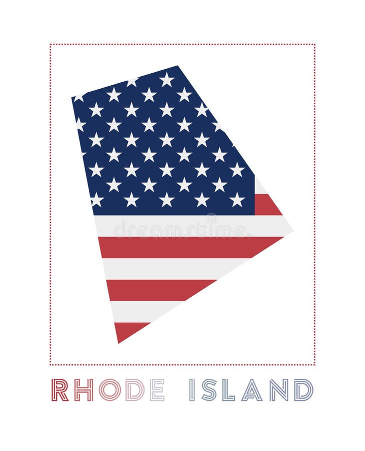 Rhode Island Logo. Map of Rhode Island with Us. Stock Vector ...
