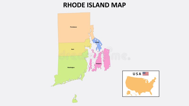Rhode Island Map. District Map of Rhode Island in District Map of Rhode ...