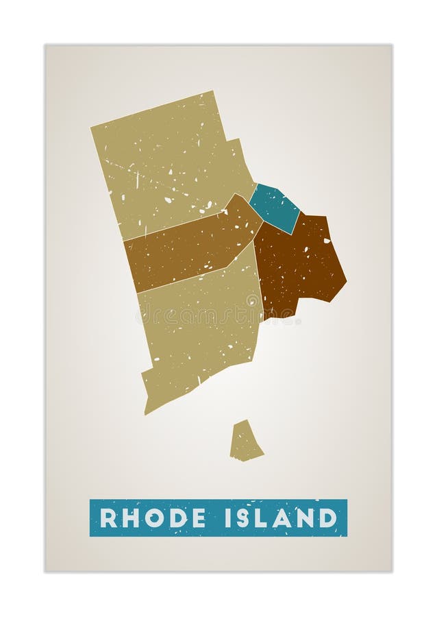 Rhode Island map. stock vector. Illustration of border - 216866343