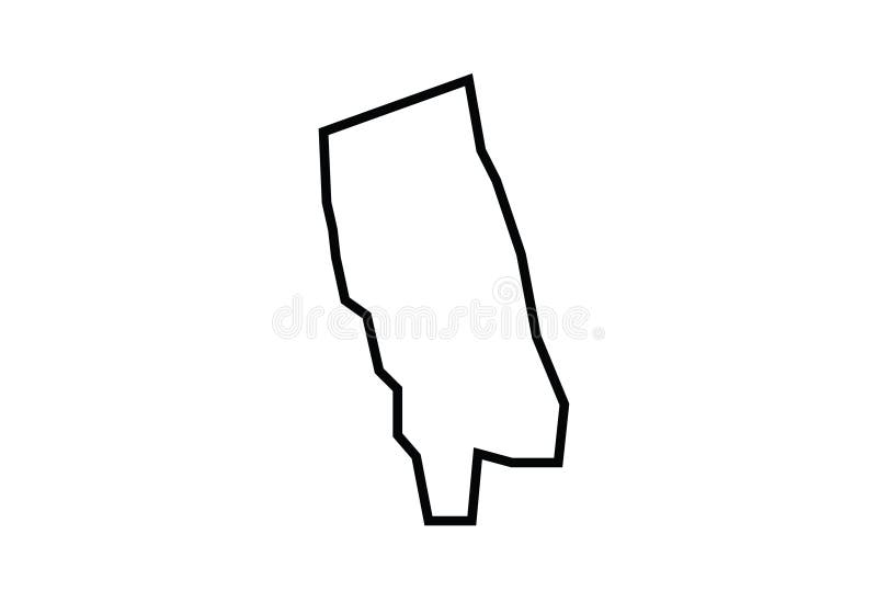 Rhode Island Outline Map State Shape Stock Vector - Illustration of ...