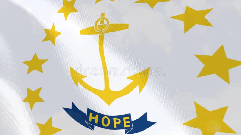 Rhode Island Realistic Flag Animation. Stock Footage - Video of ...