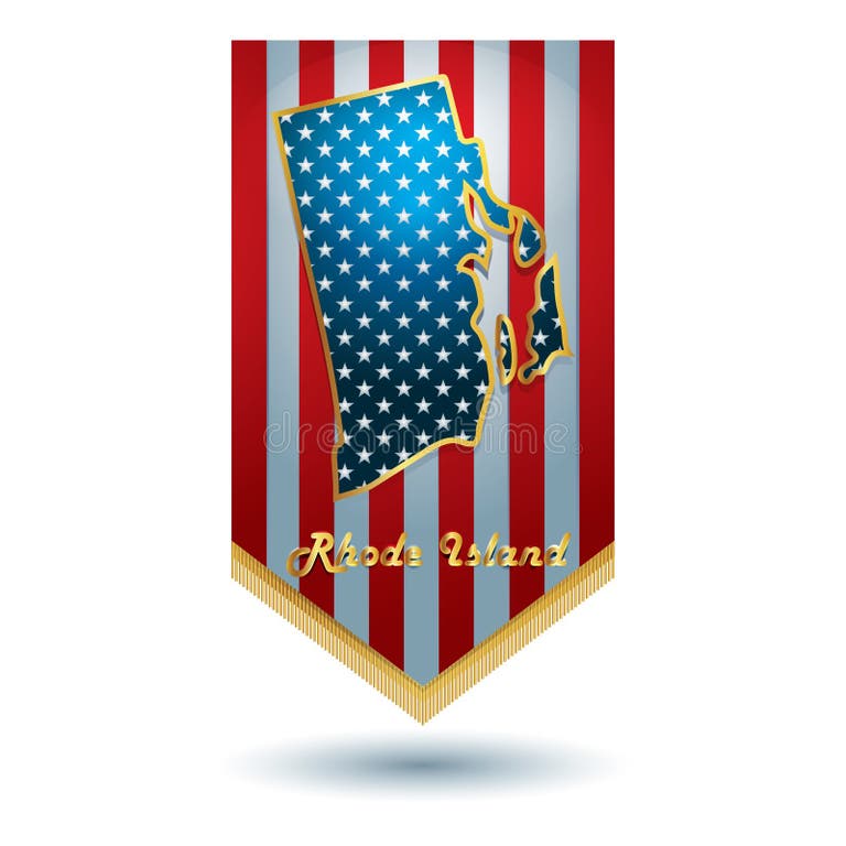 Rhode Island State Banner. Vector Illustration Decorative Design Stock ...