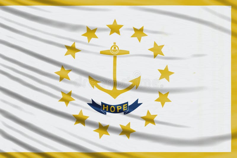 Rhode Island State Flag Wave Close Up, Rhode Island Flag Stock Image ...