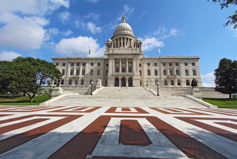 Rhode Island State House and Capitol Building Stock Photo - Image of ...