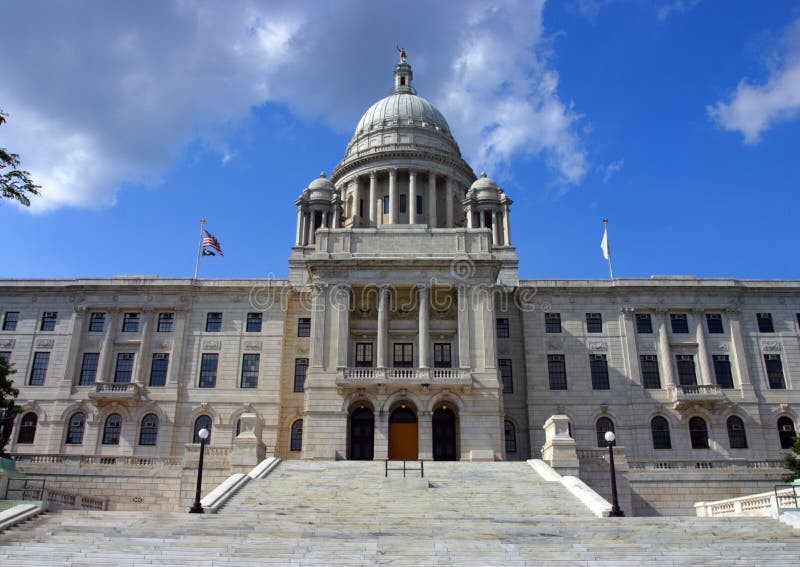 Rhode Island State House, USA Stock Photo - Image of downtown, grass ...