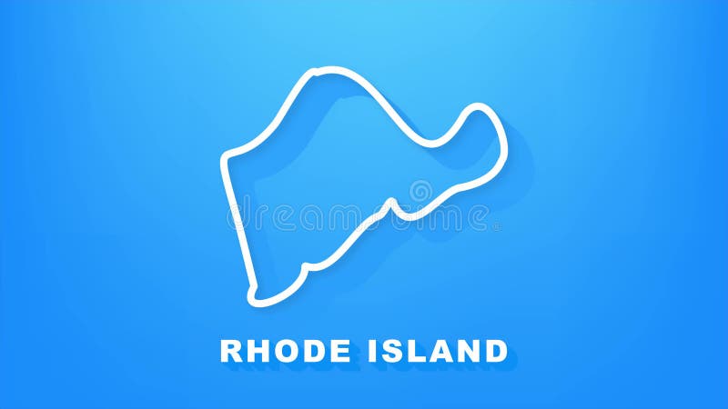 Rhode Island State Map Outline Animation. Motion Graphics. Stock Video ...