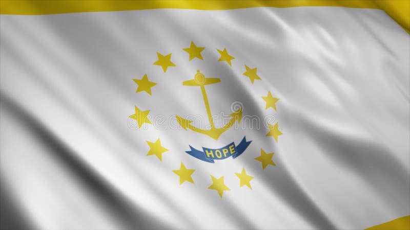 Rhode Island State (USA) Flag Animation with Seamless Loop Stock Video ...