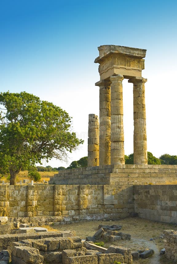 Rhodes Acropolis stock image. Image of pillar, immense - 10523469