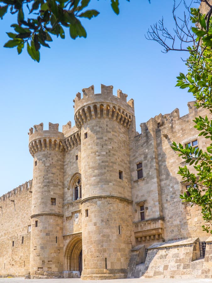 Rhodes Castle Greece Europe Immagine Stock - Immagine di città, antico ...