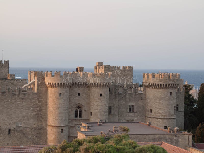 Castle of Rodos stock image. Image of island, aegean - 51104929