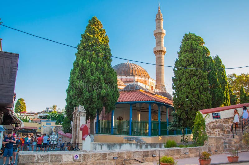 Rhodes, Greece - August 11, 2018: Architecture and Landmarks, Old Town ...
