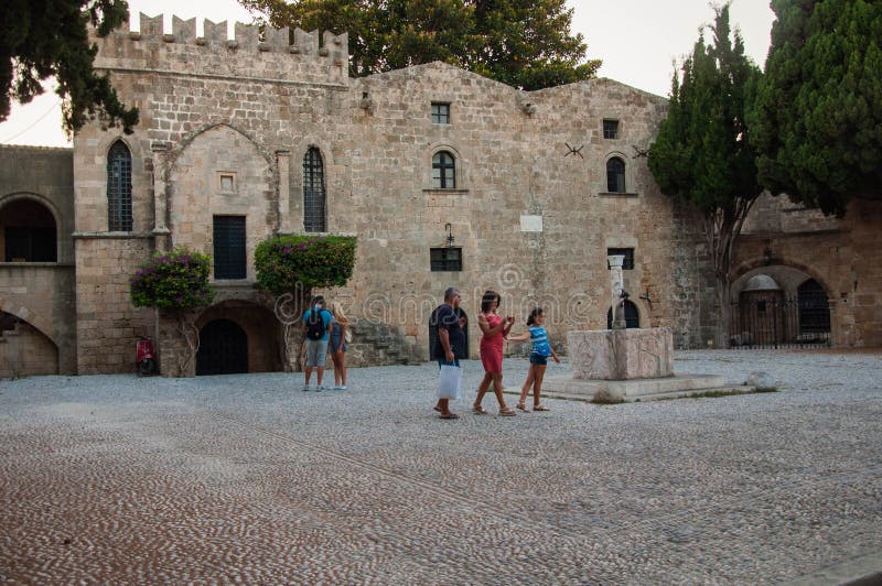 Rhodes, Greece - August 11, 2018: Architecture and Landmarks, Old Town ...