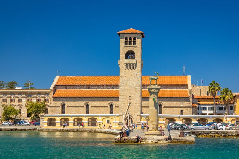 Deer Statue at Location of Colossus of Rhodes Editorial Stock Image ...