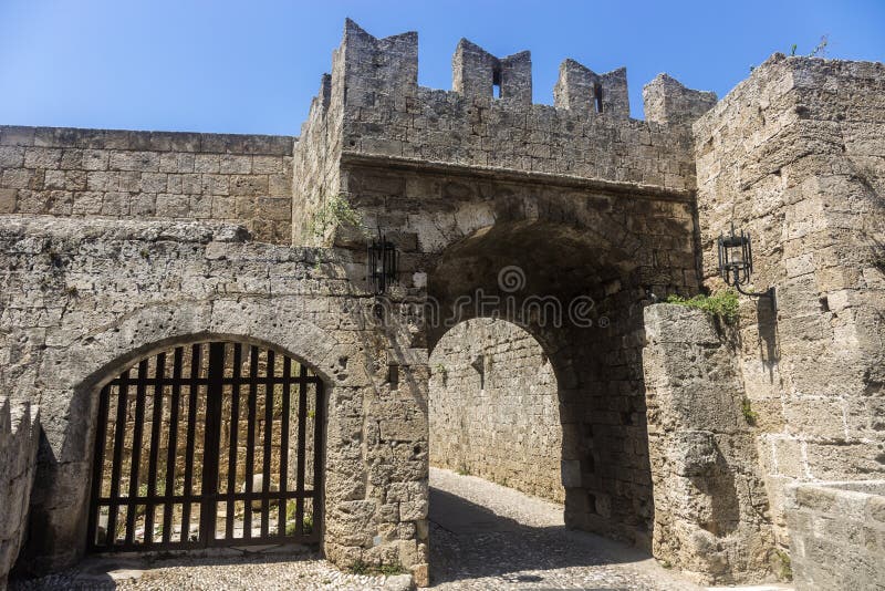 Rhodes old town - Greece stock image. Image of town - 146906225