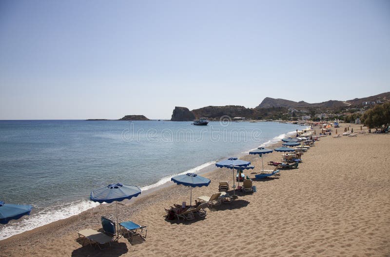 Rhodes Greece - Stegna Beach Stock Image - Image of rhodes, backdrop ...