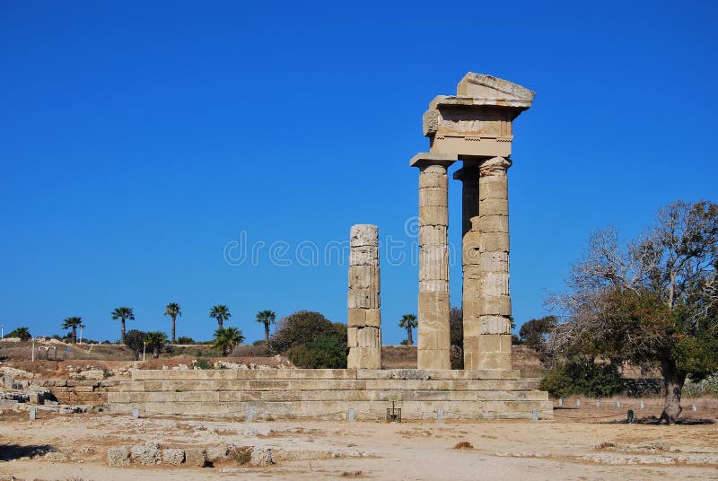 Rhodes Landmark Acropolis stock image. Image of aegean - 40772099