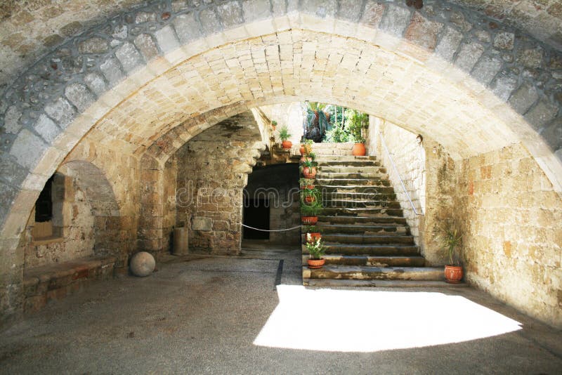 Rhodes medieval building stock image. Image of architecture - 27847579