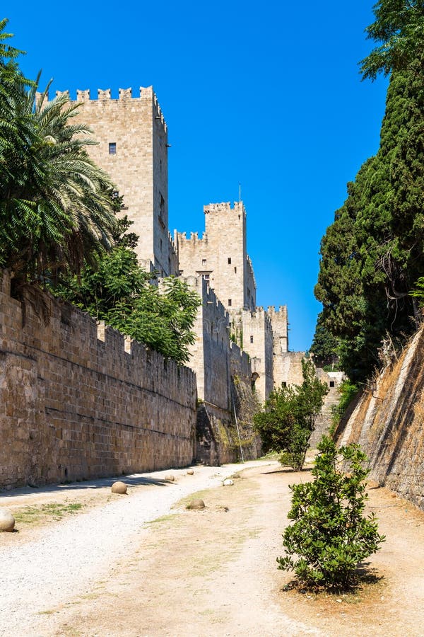 Rhodes old town stock photo. Image of architecture, medieval - 98841154