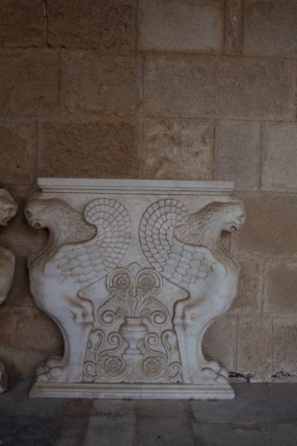 Rhodes Palace of the Grand Master Courtyard Stock Image - Image of ...