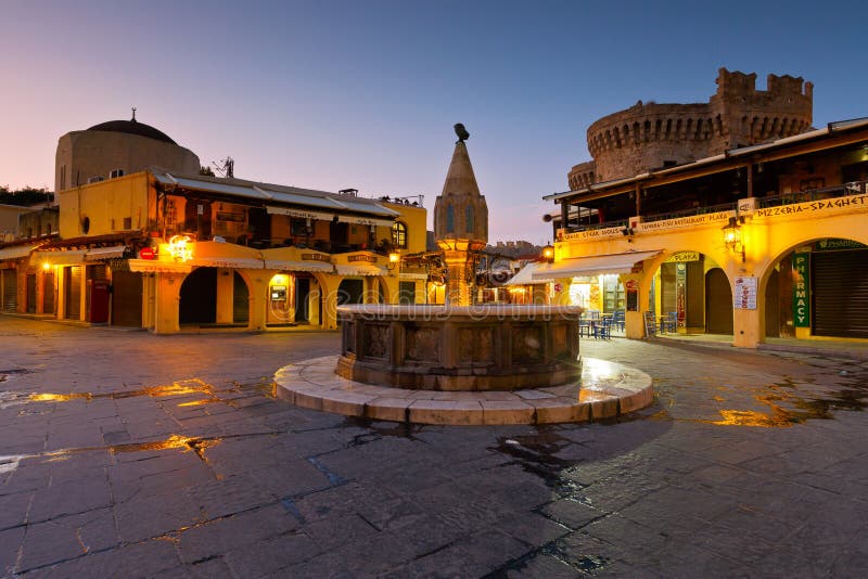 Rhodes town. editorial image. Image of socratous, rhodes - 83327570