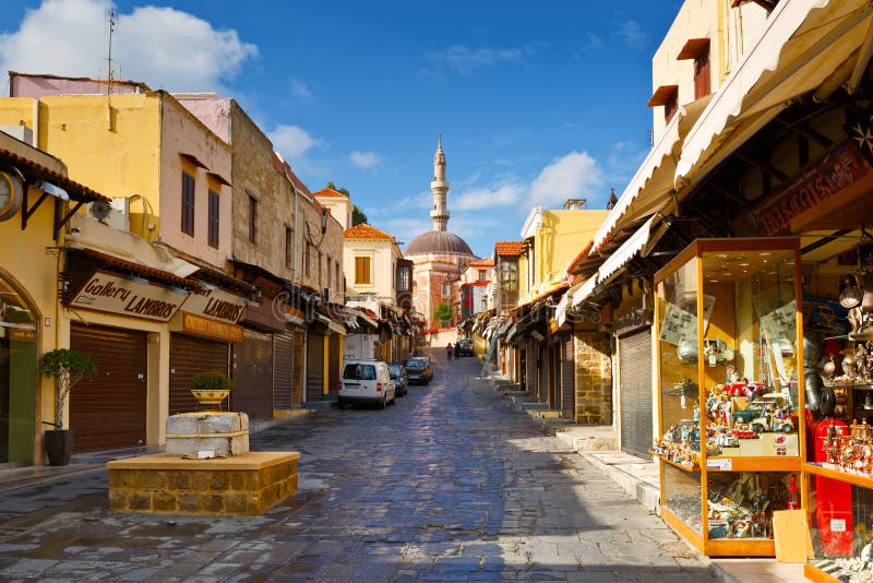 Rhodes town. editorial stock photo. Image of world, fishing - 83328168