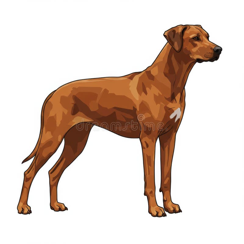 Rhodesian Ridgeback Dog Profile Illustration Stock Illustration ...