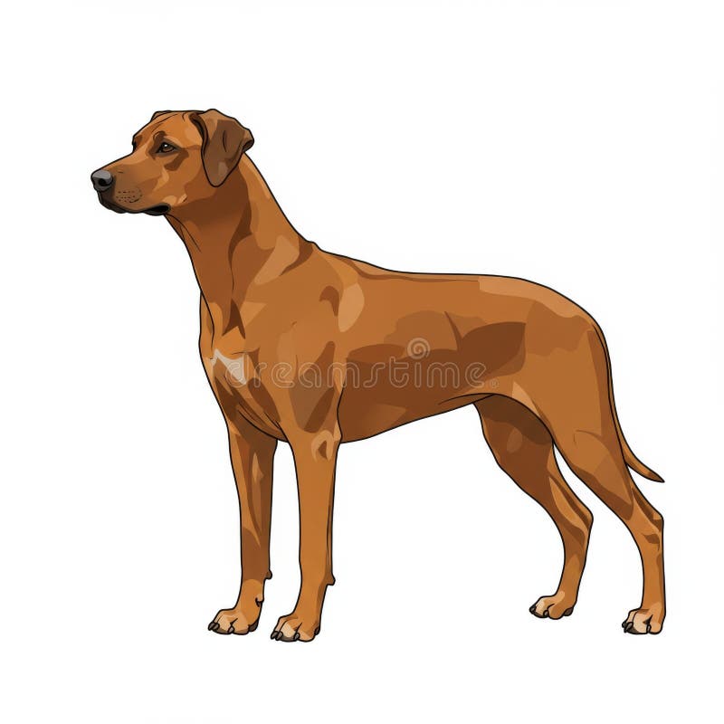 Rhodesian Ridgeback Dog Profile Illustration Stock Illustration ...