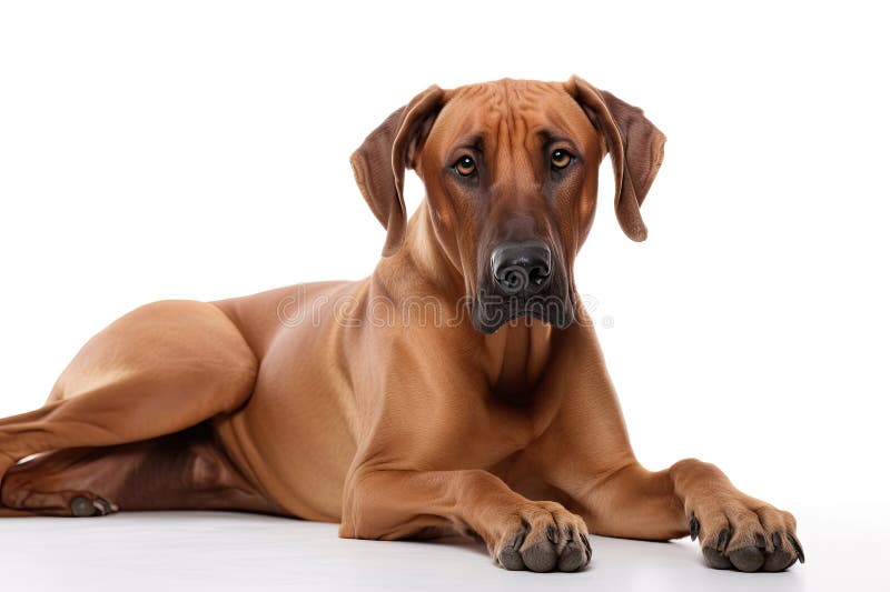 Rhodesian Ridgeback Dog on White Background. Generative AI Stock ...