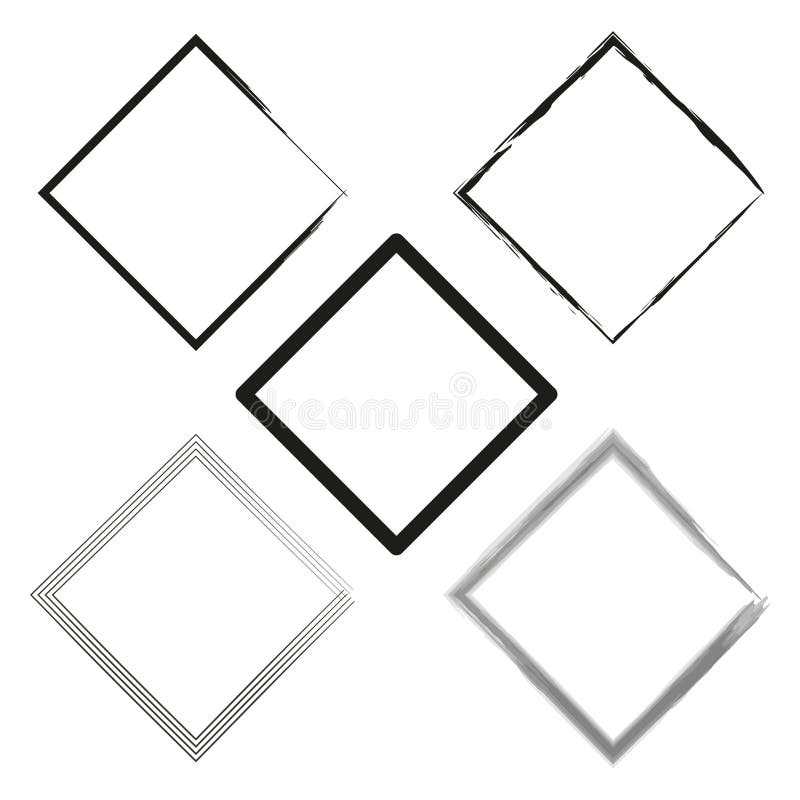 Rhomb Frame Sketch. Vector Illustration. EPS 10 Stock Vector ...