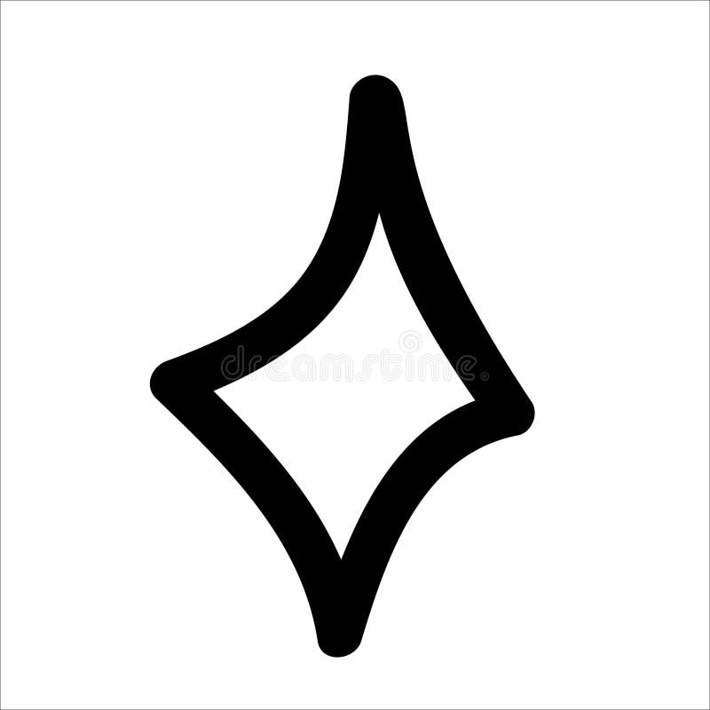 Rhomb Star Doodle Vector Illustration Isolated on White Stock Vector ...