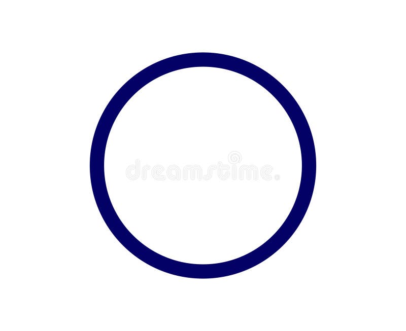 Circle Shape Outline Blue Stroke Circle Shape Symbol Vector Stock ...