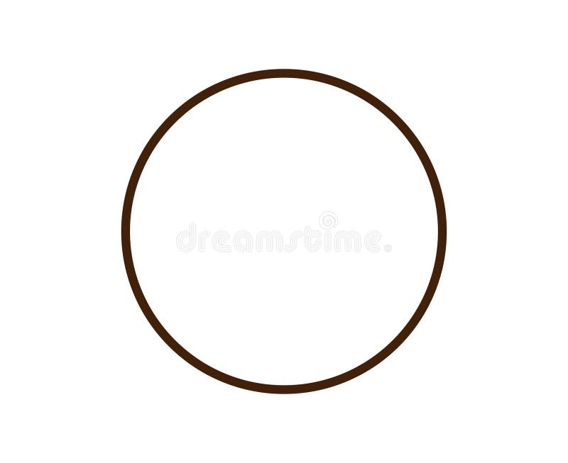 Circle Shape Outline Brown Stroke Circle Symbol Vector Stock Vector ...