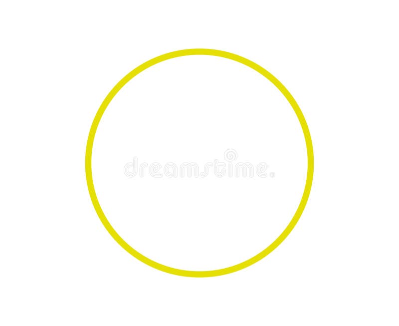 Circle Shape Outline Yellow Stroke Circle Symbol Vector Stock Vector ...
