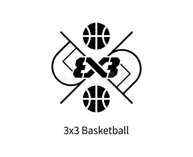 3x3 Basketball Pictogram Olympics Games Paris 2024 Logo Stock Vector ...