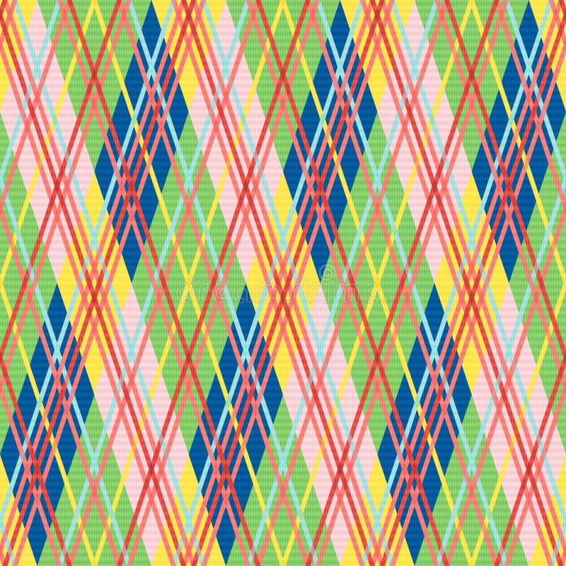 Rhombic Seamless Pattern in Bright Colors Stock Vector - Illustration ...