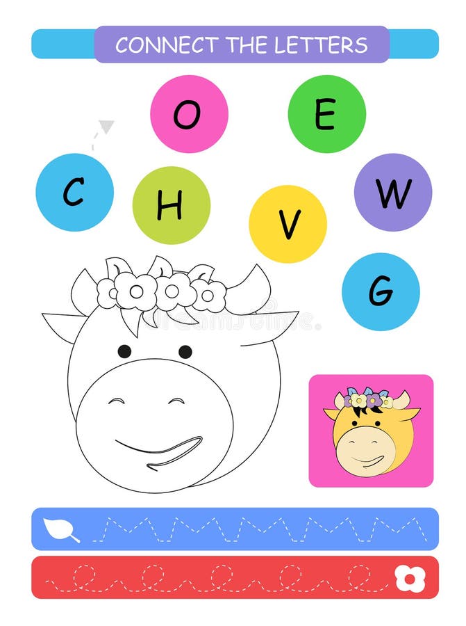 Connect the Letters. Printable Worksheet for Preschool and Kindergarten ...