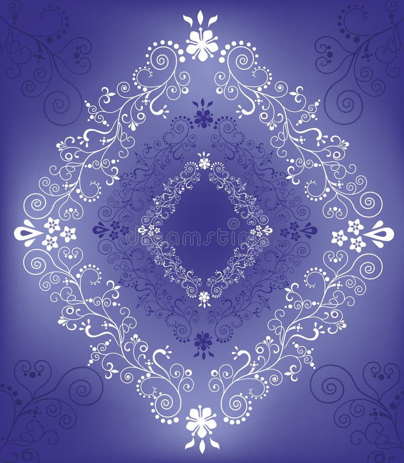 Rhombus. stock vector. Illustration of curve, floral, shape - 7479466