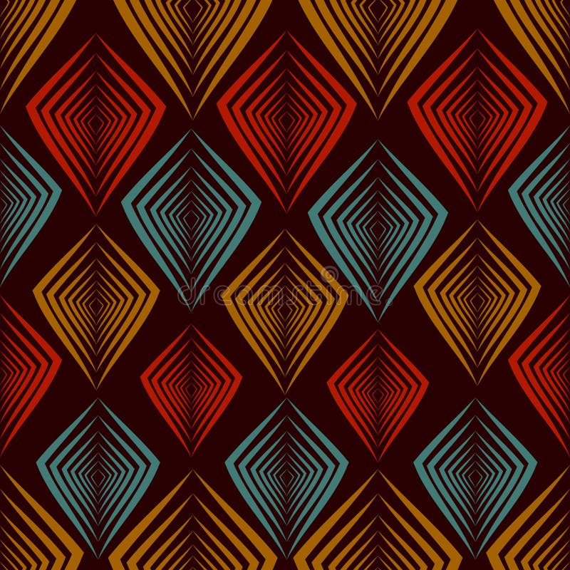 Rhombus color pattern stock vector. Illustration of decorative - 68900682