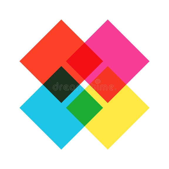 Rhombus Composition Risograph Minimalist Geometry Stock Vector - Illustration of design ...